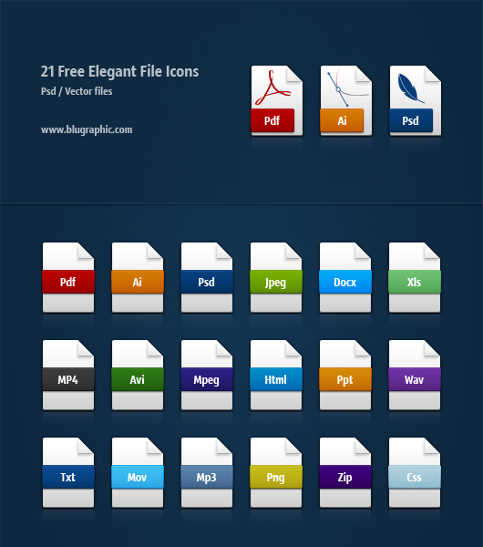 40+ File/Document Type Icon Sets For Free Download (Updated For 2018 ...