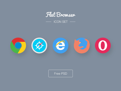 7+ Flat Design Web Browser Icon Sets - 365 Web Resources