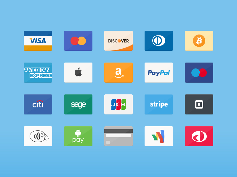 40+ Best Credit Card & Payment Method Icon Sets For E-commerce Website ...