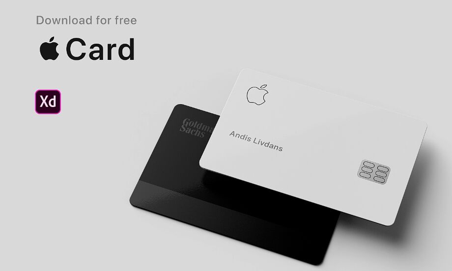 Free Realistic Apple Card Mockup For Adobe XD - 365 Web Resources