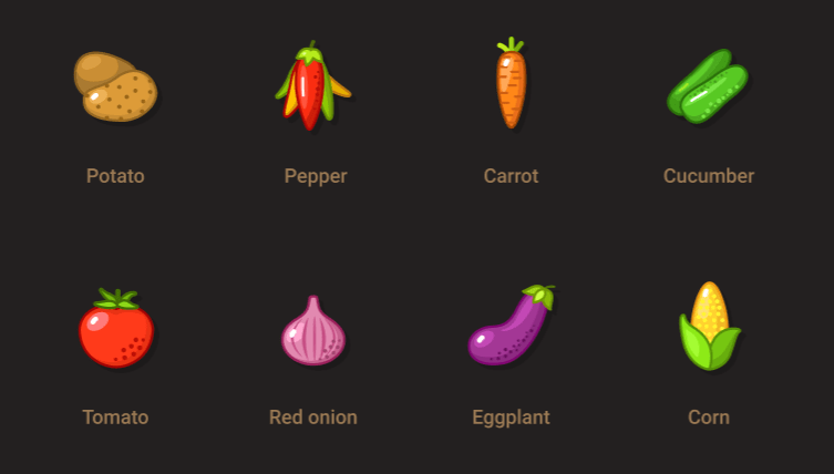 16 Fruits and Vegetables Icons In Figma - 365 Web Resources