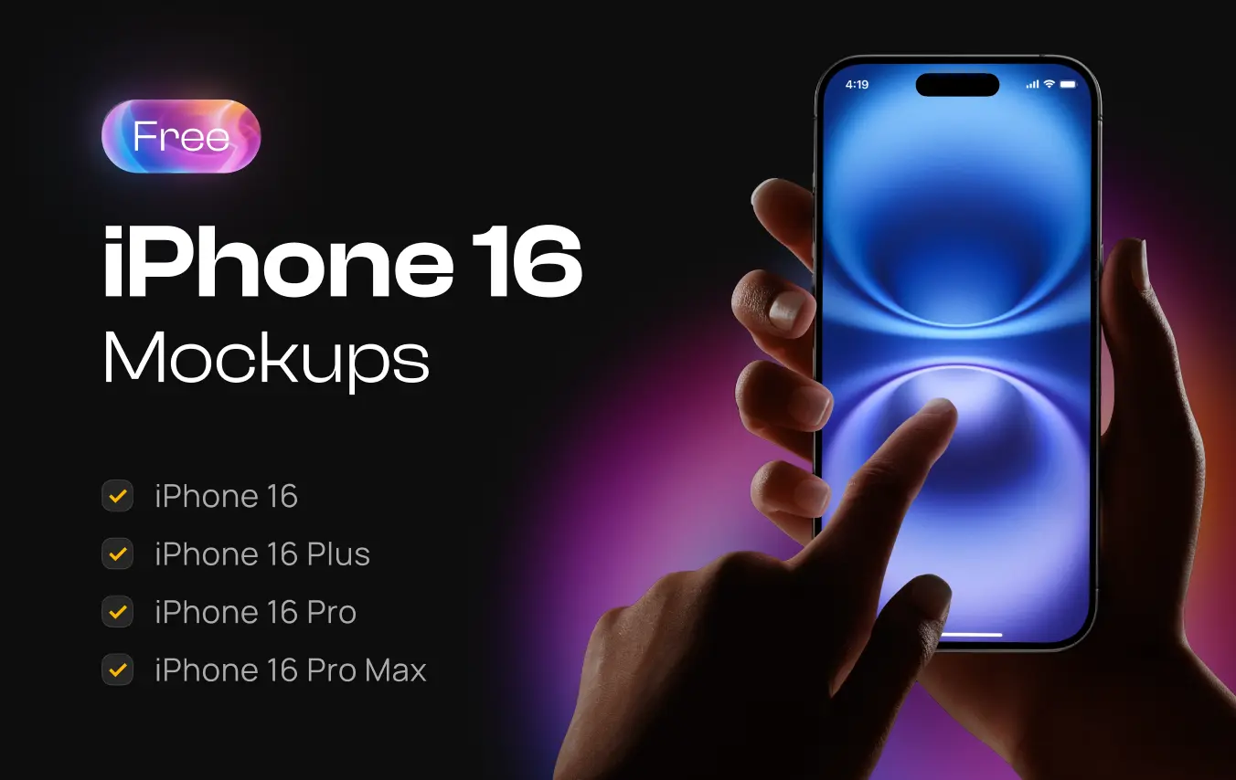 Best & Free iPhone 16 / 16 Pro / 16 Pro Max Mockups - 365 Web Resources